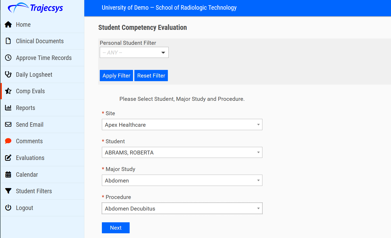 Competency Evaluations – Trajecsys Corporation