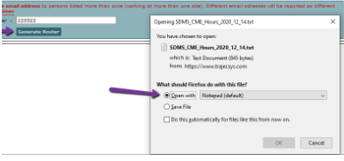 Step 5 - Generate the File Roster – Trajecsys Corporation