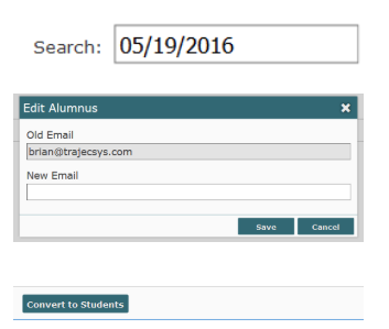 Viewing and Reactivating Alumni – Trajecsys Corporation