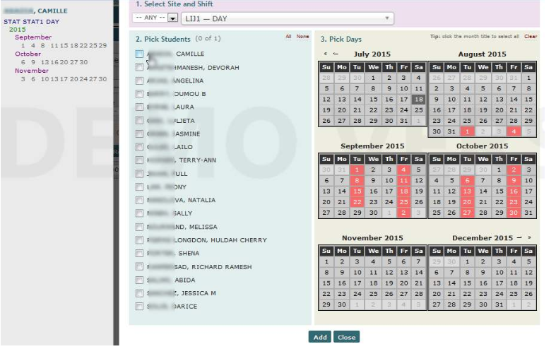 Selecting Student Assignments - Step 2 – Trajecsys Corporation