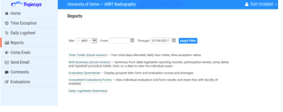 Student Reports – Trajecsys Corporation