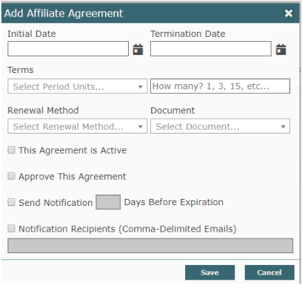 Affiliate Agreements – Trajecsys Corporation