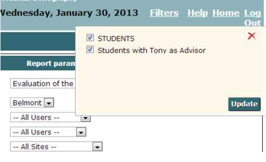 Creating Student Filters – Trajecsys Corporation